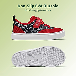 DREAM PAIRS Boys Girls Shoes Casual Running Tennis Athletic Walking Sneakers for Toddler/Little Kids Black/Red Size 9 Toddler SDFS2214K