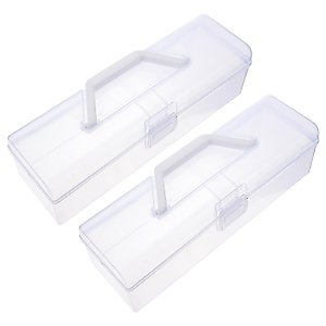 SHINEOFI 4 Pcs Calligraphy Tool Box Clear Pencil Case Large Clear Storage Bins Containers with Lids Sundries Storage Case Painting Tools Storage Case Storage Cases Toolbox Plastic