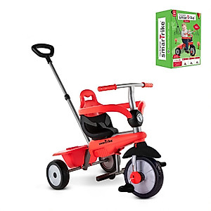 smarTrike Breeze Toddler Tricycle for 1,2,3 Year Olds - 3 in 1 Multi-Stage Trike, Red