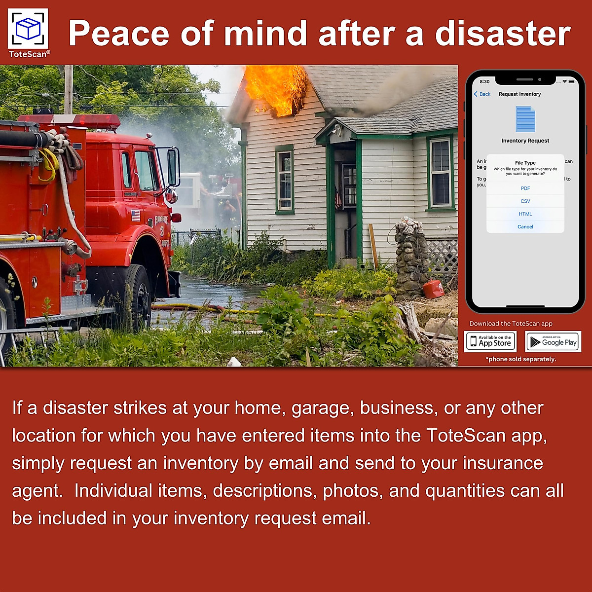ToteScan Intelligent QR Labels for organizing & Storage (45 Unique Labels, 2.5"x3")
