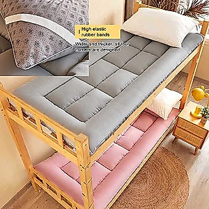 DSFSSJ Japanese Floor Mattress Futon Mattress Portable Tatami Mat Thicken Sleeping Mattress for Floor Foldable Mattress Portable Guest Bed Camping Mattress, Pink-Full