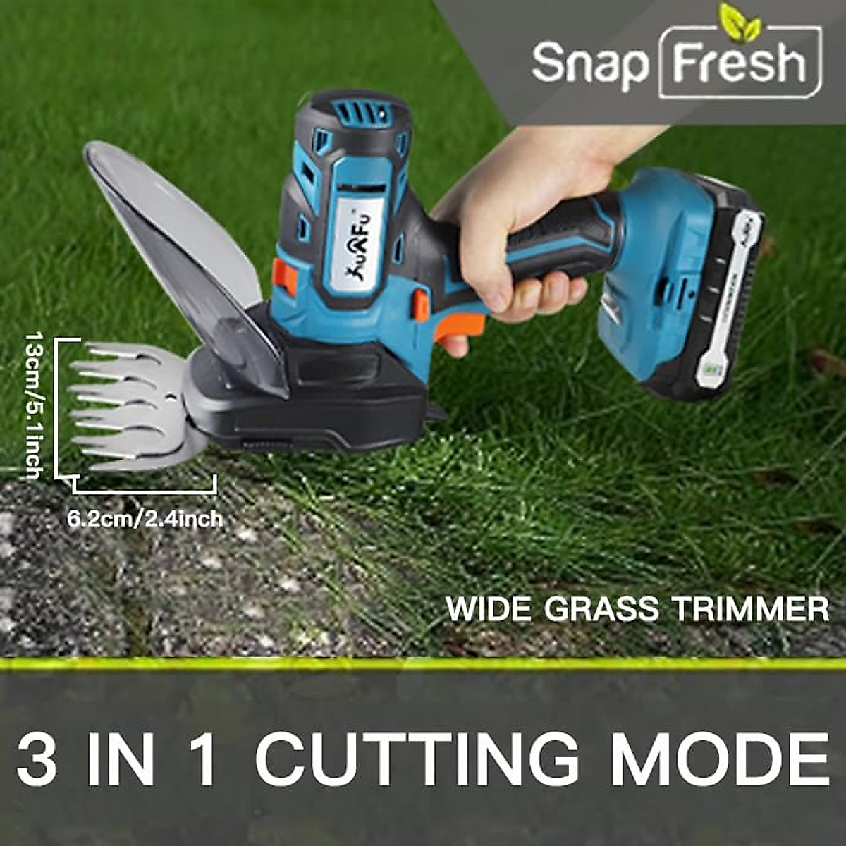 KuAFu 20V Power Tool Combo Kit-Cordless Power Hedge Trimmer and Chain Saw with Security Lock for Wood Cutting Tree Trimming,2.0AH Battery and Charger