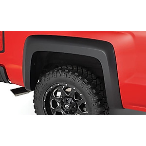 Bushwacker Extend-A-Fender Extended Rear Fender Flares | 2-Piece Set, Black, Smooth Finish | 40078-02 | Fits 2007-2013 Silverado 1500; 2007-2014 2500 HD, 3500 HD w/ 6.6' or 8.1' Bed (Excludes Dually)