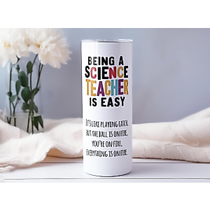 Casitika Science Teacher Appreciation Gifts. 20 Oz Skinny Tumbler For Teachers. End Of Year Teacher Gifts For Women. Gift Idea For Birthday Or As A Thank You. (Science)