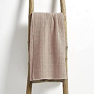 Levtex Home - Mills Waffle - Throw - Blush Cotton Waffle - Throw Size 50 x 60in.