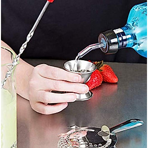 (1-PC- 1/2 & 1 Ounce) Jiggers Double Sided Stainless Steel Portion Control Cocktail Measuring Shot Bar Tool Commercial Grade