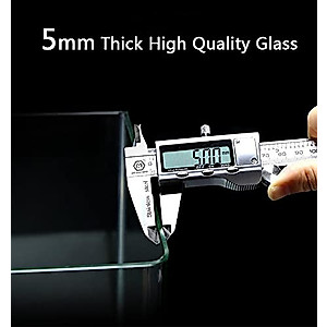 1 Gallon Aquarium Fish Tank，Rimless Aquarium Tank，7.8" L × 6.3" H × 5.5" W