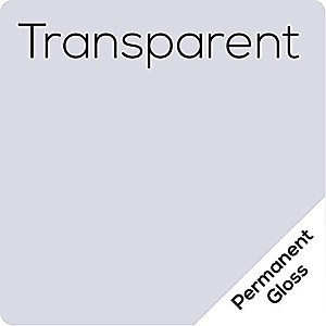 (10 Sheets) Oracal 651 Transparent Adhesive Craft Vinyl for Cricut, Silhouette, Cameo, Craft Cutters, Printers, and Decals - 12" x 12" - Gloss Finish - Outdoor and Permanent