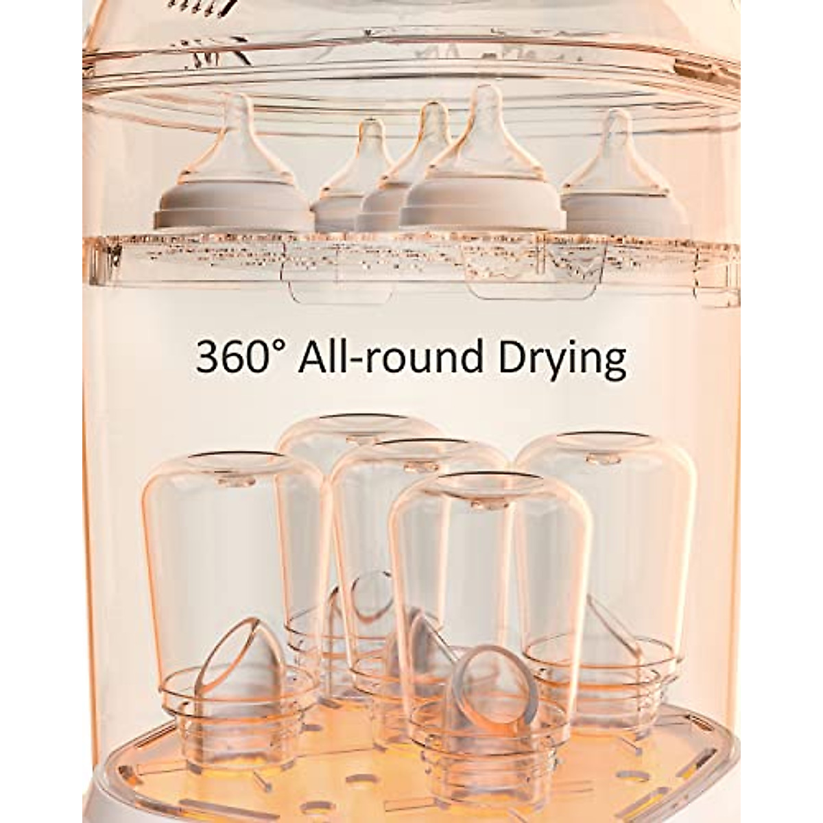 Bottle Sterilizer and Dryer, Compact Electric Steam Baby Bottle Sterilizer (Esterilizador de Biberones), Bottle Sanitizer for Baby Bottles, Pacifiers, Pump Parts