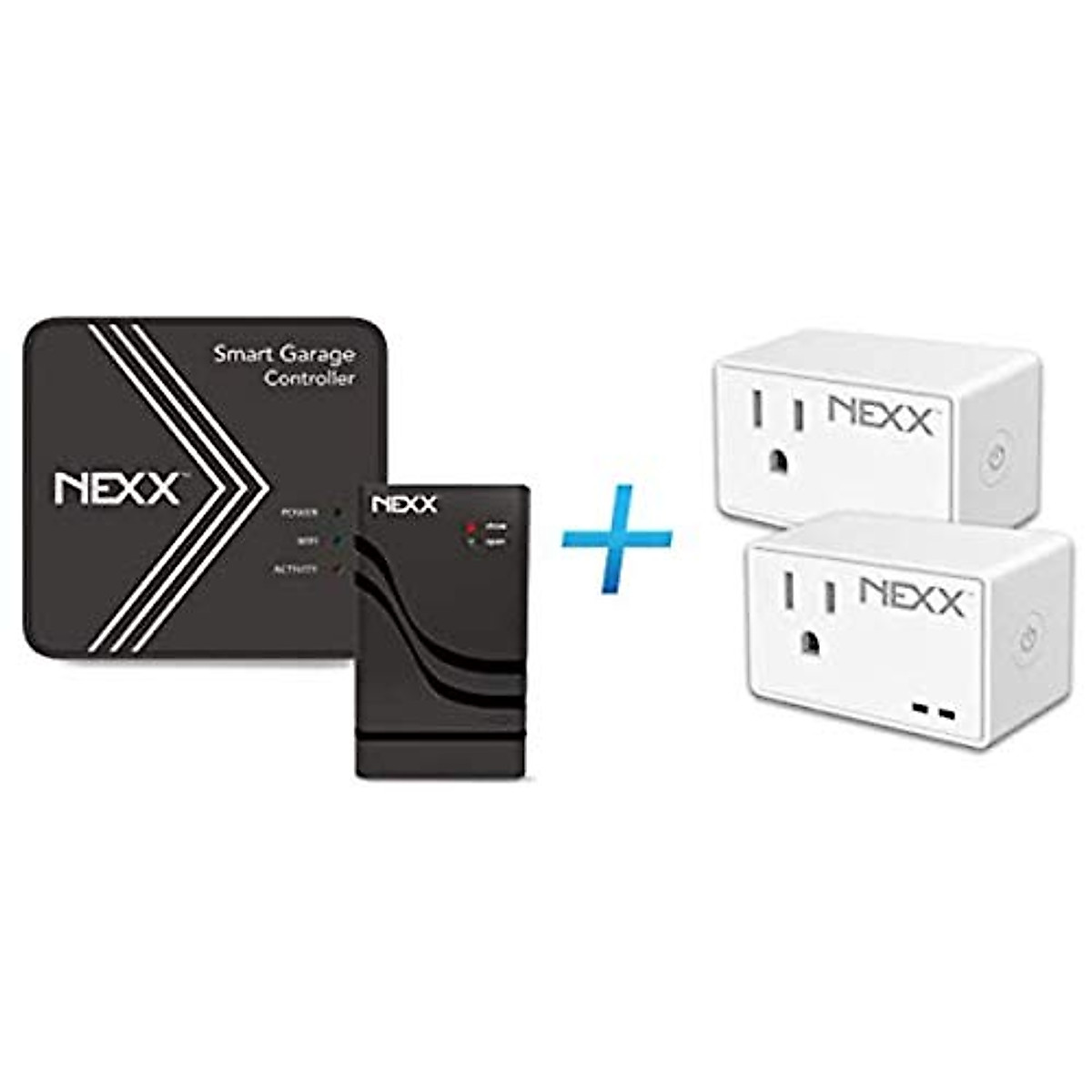 NEXX Smart Garage WiFi Controller NXG-200 + 2 Nexx Smart Plug Bundle