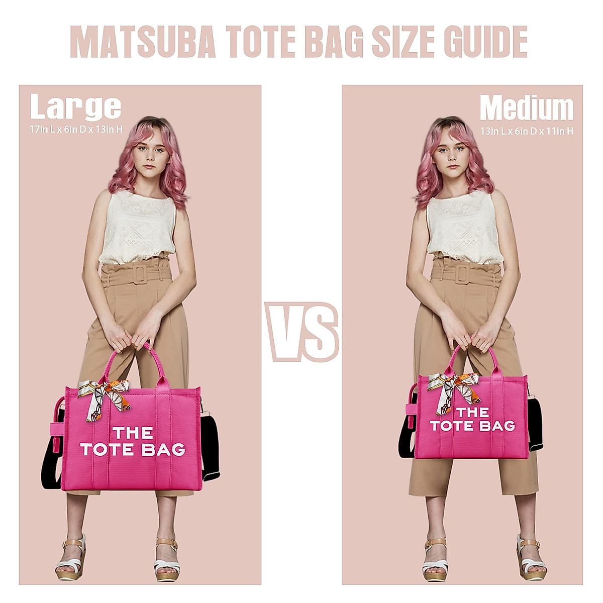 Canvas Tote Bags for Women Handbag Tote Purse with Zipper Canvas Crossbody Bag, Premium Quality and Designed in the USA