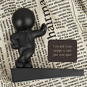 Cute Door Stop, Decorative and Sturdy, Well Designed Door Stopper, Effective to Hold Your Door Open, 1 Pack, Black (Patented)