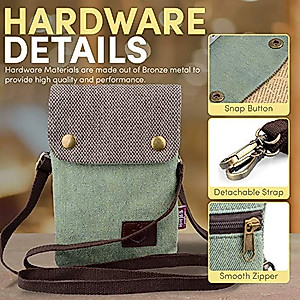 Katloo Small Crossbody Cellphone Purse Bag With Shoulder Strap,Cute Travel Pouch Womens Passport Phone Holder,Canvas Wristlet Wallet for Girls + Nail Clipper