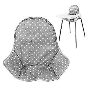 Twoworld High Chair Cushion for IKEA Antilop Highchair, Baby High Chair Seat Cover Liner Mat Pad Cushion for IKEA Antilop High Chair (Fashion Gray)