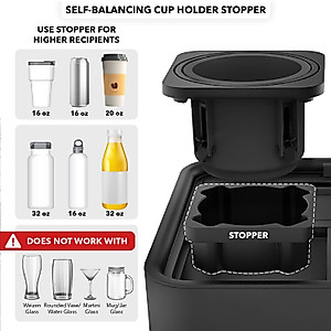 CouchConsole Original Tray - Drinks & Snacks Sofa Caddy with Armrest, Table with Phone Stand- TV Remote Control Storage and Organizer - for Living Rooms, RV, and Cars, Black/Black