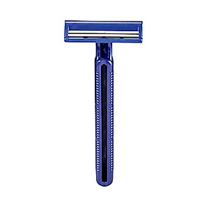 McKesson Disposable Razors, Shaving Razor, Twin Blade, Stainless Steel Blade, Blue, 50 Count, 1 Pack