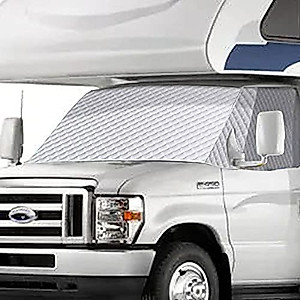 VANNCAMP Exterior Windshield Cover for 2001-2020 Chevy Motorhome Class C, RV Front Window Cover