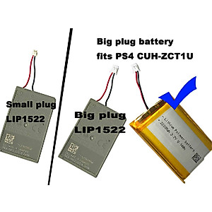 2200mAh Replacement Battery for Sony PS4 CUH-ZCT1E CUH-ZCT1U Controller, Replaceme LIP1522 Batteies Pack for Playstation 4 CUH-ZCT1H and More