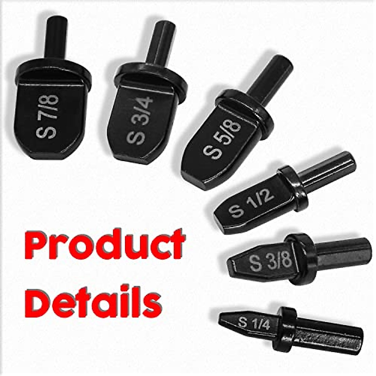 HVAC Tools Drill Bit Set, Air Conditioner Copper Pipe Expander Swaging Tool, Copper Tube Flaring Tool Spin Bit Set, 6 Pcs Bit Kit Includes 1/4'', 3/8'', 1/2'', 5/8'', 3/4'', 7/8'' Bits