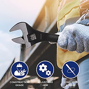 Lichamp 3-Pack Adjustable Construction Spud Wrench Set 10 12 16 Inches
