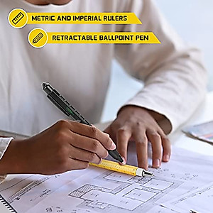 Gifts for Men Dad Him, MAFEHAN 10 in 1 Multi-Tool Pen Set, Father's Day Gifts from Son Daughter Wife, Cool Gadgets For Men, Christmas Gifts Stocking Stuffers for Men-Yellow&Black