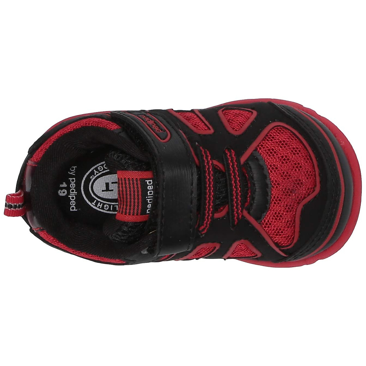 pediped baby-boys Sneaker Crib Shoe, White Grey, 2.5-3.5 M US