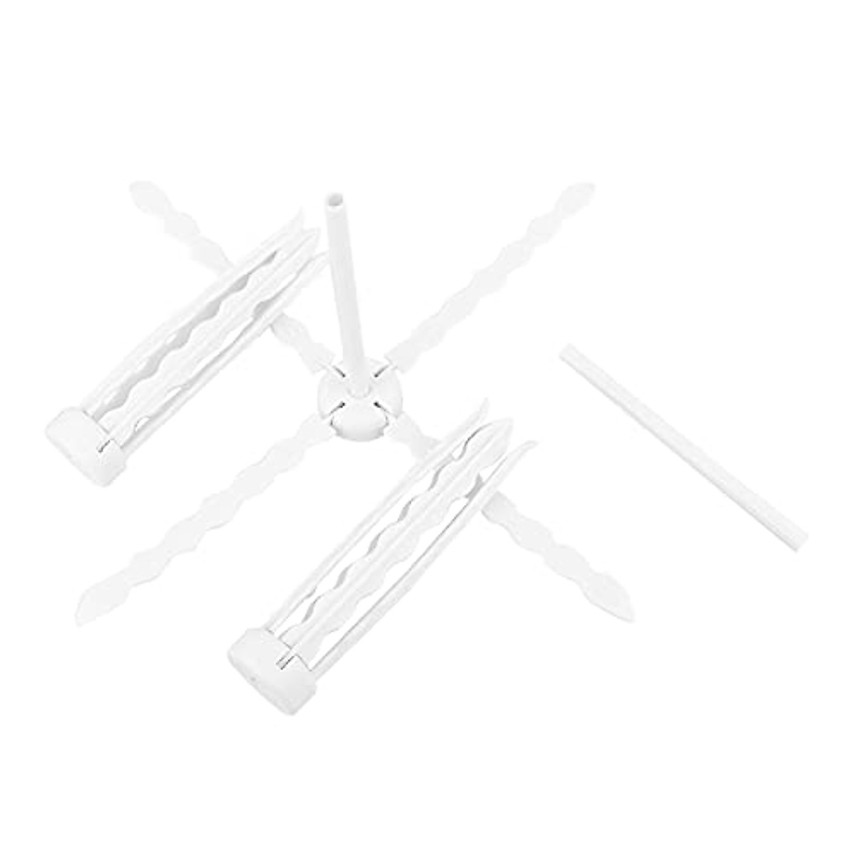 2Pcs Collapsible Pasta Drying Rack, Food Grade Plastic Fondant Sugar Flower Drying Rack Flower Drying Rack Reusable Noodle Drying Rack with 4 Arm Handles