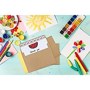 ValBox 200 Qty A7 Invitation Envelopes 5 x 7, 120GSM Brown Kraft Paper Envelopes for 5x7 Cards, Self Seal, Weddings, Invitations, Baby Shower, Stationery, Office, 5.25 x 7.25 Inches