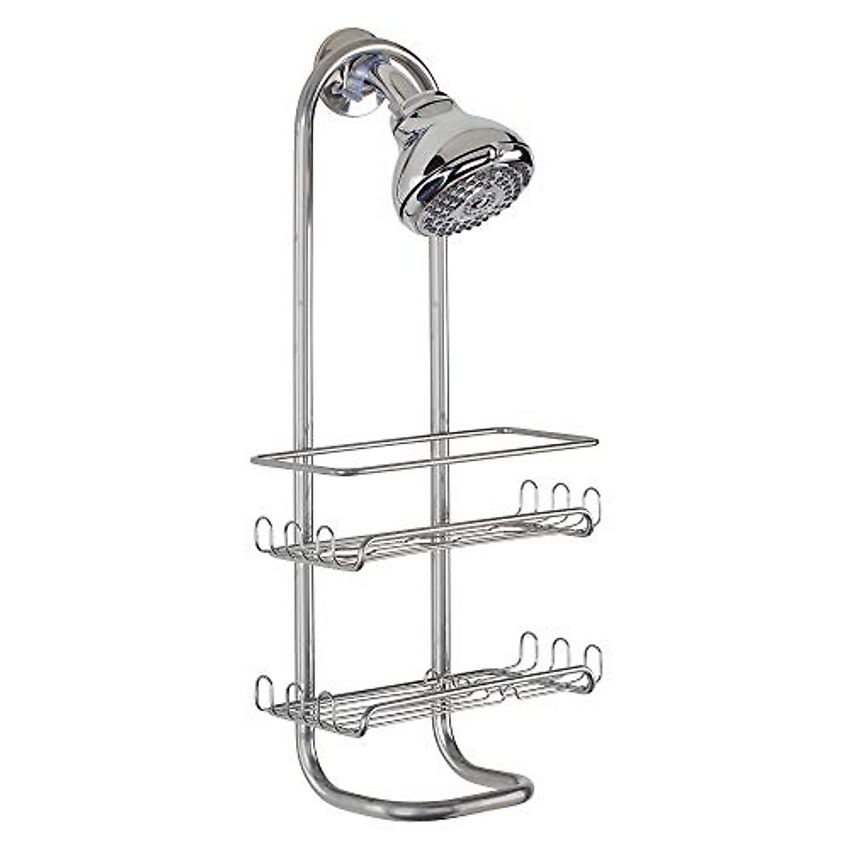 InterDesign Classico Hanging Shower Caddy - Bathroom Storage Shelves for Shampoo, Conditioner and Soap, Silver