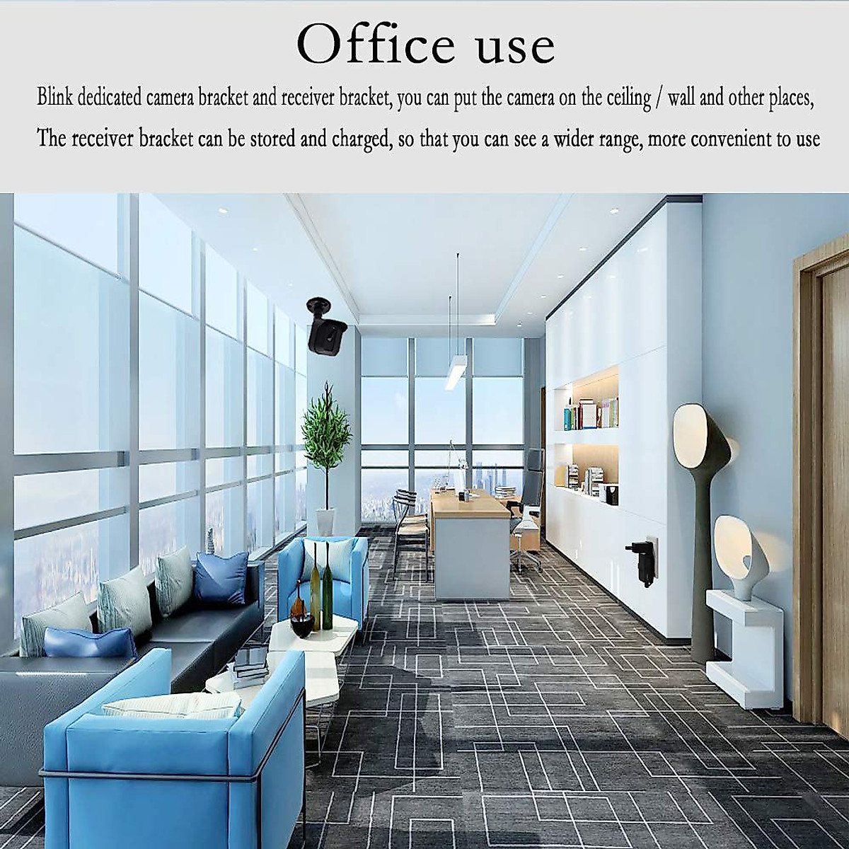 All-New Blink Camera Wall Mount Bracket, Weather Proof 360° Protective Plastic Housing Cover and Adjustable Wall Mount Bracket for Blink Indoor Outdoor Home Security Camera System Black(3Pack)