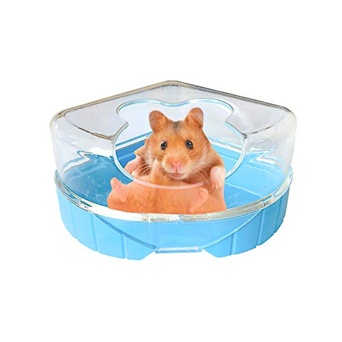 PINVNBY Hamster Bathroom Gerbil Plastic Sand Dry Bath Container Small Animal Sauna Toilet Sandbox  with Scoop for Hamster Gerbil Rat Mice and Small Animal