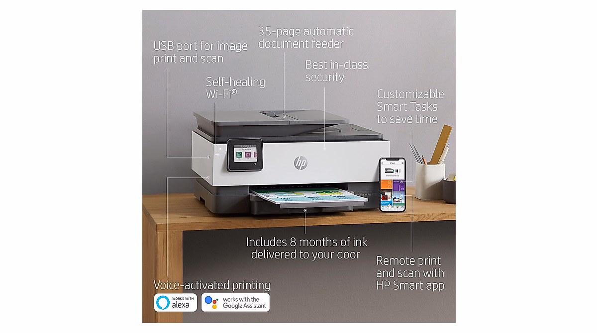 HP OfficeJet Pro 8035 Wireless Printer - Fast, Secure & Eco-Friendly
