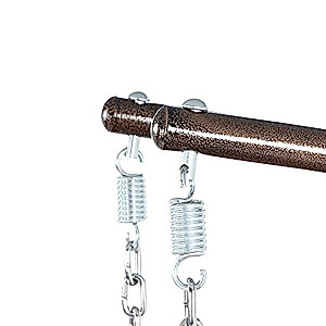 Island Gale® Luxury 2 Person Wicker Swing Chair ((2 Person) X-Large-Plus, Latte Rattan/Charcoal Cushion) Hanging Frame Color Black/Bronze Pending Availability.