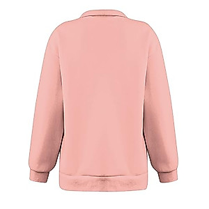Oversized Zip Up Sweatshirts For Women 2023 Fall Fashion Outfits Casual Quarter Zip Long Sleeve Pullover Hoodies