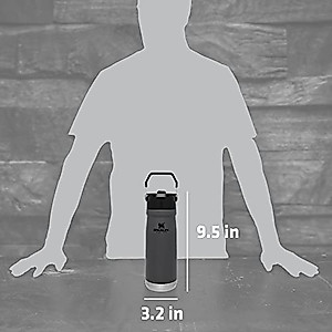 Stanley IceFlow Stainless Steel Water Jug with Straw, Vacuum Insulated Water Bottle for Home and Office, Reusable Tumbler with Straw Leak Resistant Flip