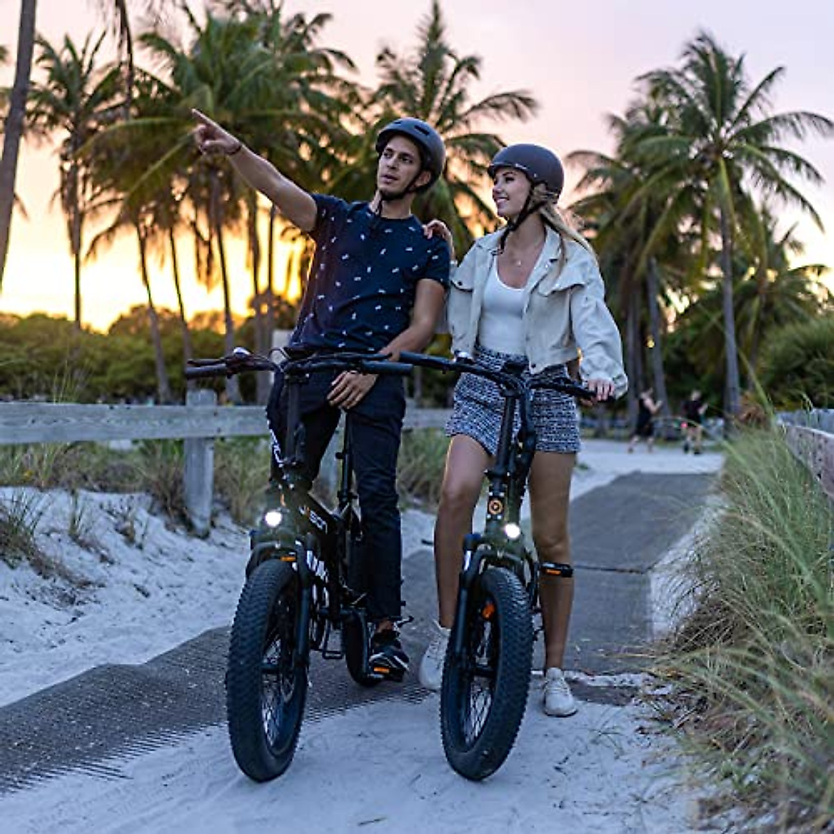 Jasion EB7 2.0 Electric Bike for Adults, 500W Motor 20MPH Max Speed, 48V 10AH Removable Battery, 20" Fat Tire Foldable Electric Bike with Dual Shock Absorber, and Shimano 7-Speed Electric Bicycles