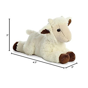 Aurora® Adorable Mini Flopsie™ Goat Kid Stuffed Animal - Playful Ease - Timeless Companions - White 8 Inches