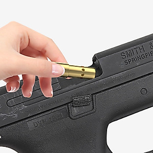 Darkfang 9mm Bore Sight Laser for Pistol Easy Adjust and Zeroing Optics Bore Sighter with 2 Sets Batteries for Scope Sighting