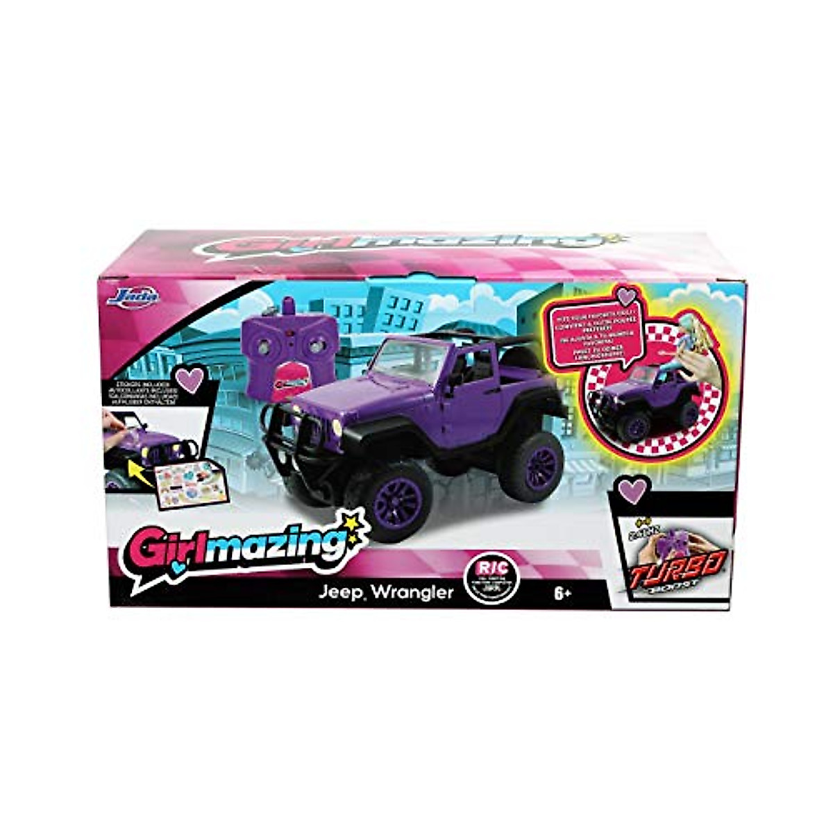 Jada Toys GIRLMAZING Jeep R/C Vehicle (1:16 Scale), Purple