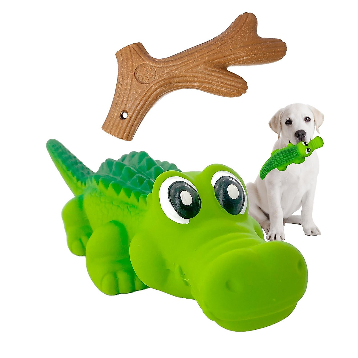 DAJOOEE Squeaky Dog Toys and Indestructible Dog Chew Toys for Aggressive Chewers Puppy Toys for Teething Large Medium Small Dogs