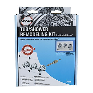 DANCO Bathtub and Shower 3-Handle Remodel/Rebuild Trim Kit for Central Brass Faucets | Knob Handle | 10L-11H, 10L-11C, 10L-13D | Chrome (39616)
