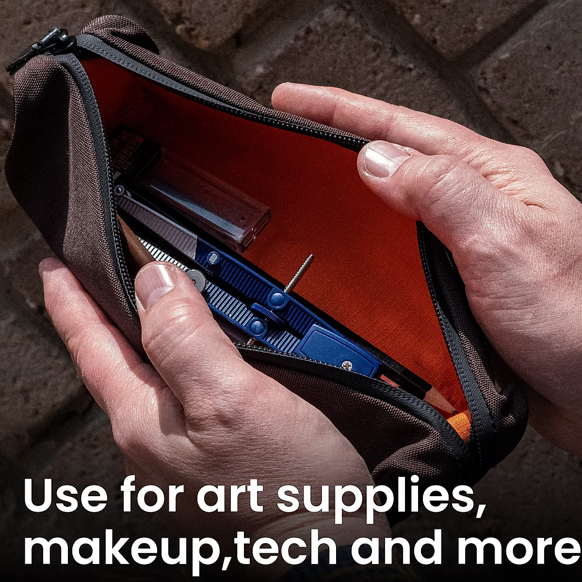 Vendo Pencil Case I Larger Capacity Pencil Pouch I School Supplies For Boys & Girls I Pencil, Pen, Box & Desk Organizer I Holds Pencil, Pen, and Personal Items I School College Must Haves I Black Ash