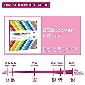 Color Card Stock Paper Linen Texture Mixed Glitter for Craft, Compatible with Cricut Explore Air