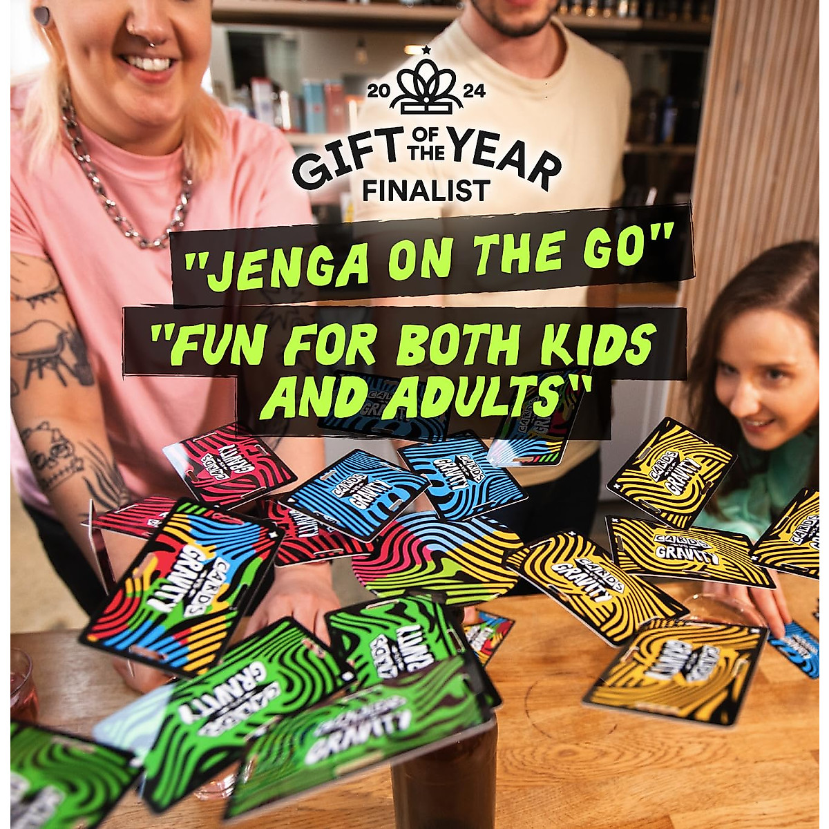 Big Potato Cards vs Gravity: The Gravity-Defying, Card-Balancing Game | Fun Card Game | 2-4 Players