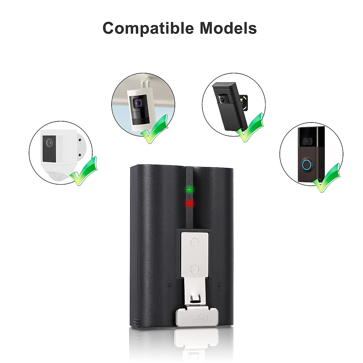 TODAYWON 2 Packs Replacement Battery Compatible with Ring,for Doorbell Camera 2/3/4, Spotlight Camera, Camera Indoor and Outdoor,6040mAh Rechargeable 3.65V Li-ion Battery