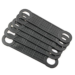 PZRT 40pcs Non-Slip Rubber Clothes Hanger Grips Windproof Clothes Hanging Accessories, Black