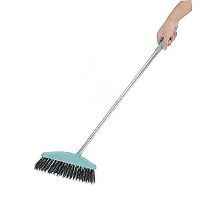 Didiseaon Long Handle Sweeping Broom for Floor Cleaning Heavy Duty Outdoor Broom with Large Angle Commercial Sweeping Broom Stainless Steel Rotatable Handle Outdoor Broom