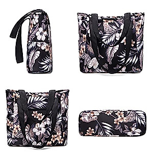 Muzale Women Tote Bag - Laptop Tote Bag with Zipper Pocket Lightweight Shoulder Bag Handbag Purse for Work Gym Beach Travel
