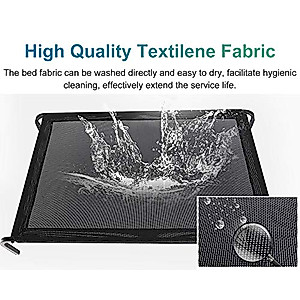 LXLA Original Elevated Dog Cot Bed with Removable Bolsters, Raised Dog Cots for Cats and Small Medium Dogs, Easy Assemble, Black (Size : XL 122×72×21cm)