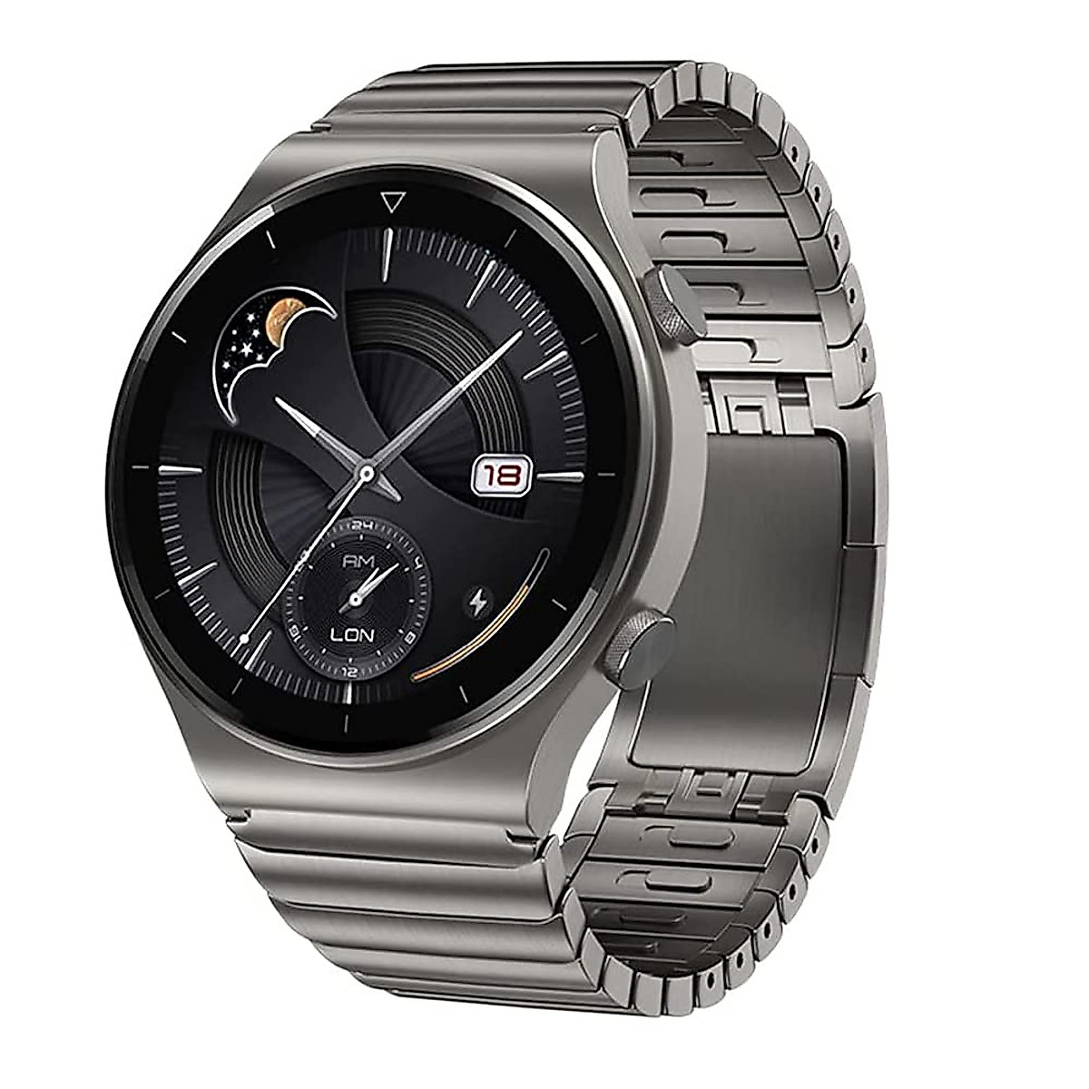 VeveXiao Strap Compatible with Huawei Watch 3/3 pro/ GT 46mm/GT2 Pro/GT2 46mm, 22mm Stainless Steel Replacement Strap for Samsung Galaxy Watch 46mm/Galaxy watch 3 45mm/Gear S3 Band (Titanium Grey)